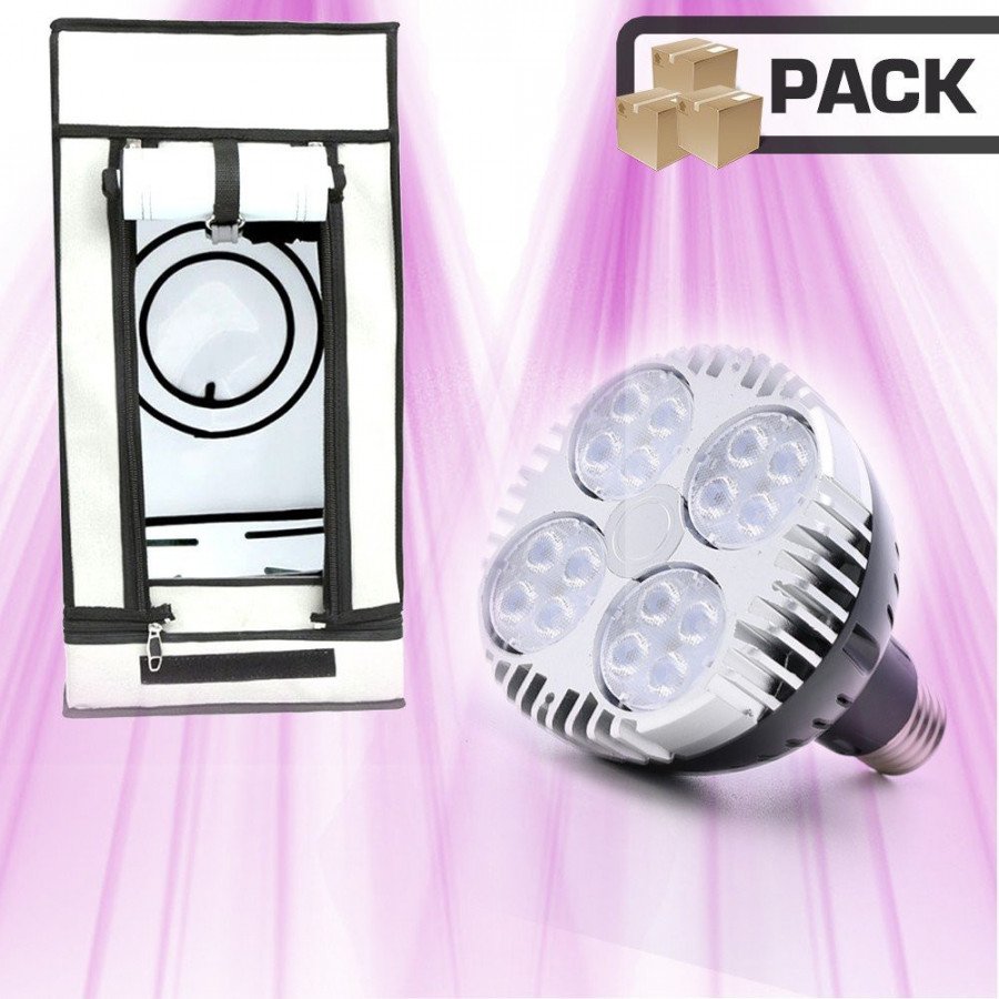 30x30 - BloomLED X30 LED bulb pack + HomeBox 30x30x60 cm - GrowLED
